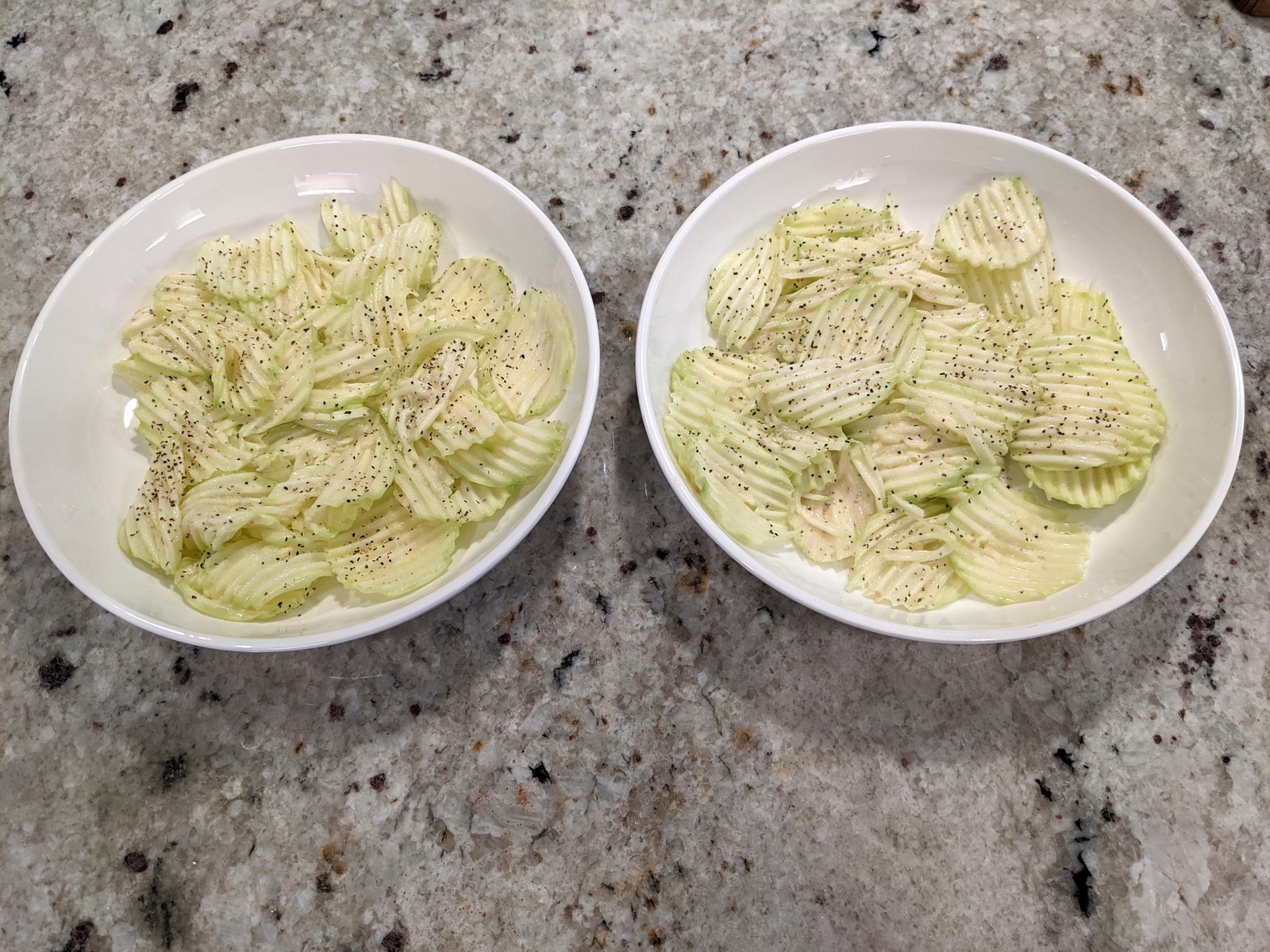 Chicken Bacon Caesar Zucchini Chip Salad