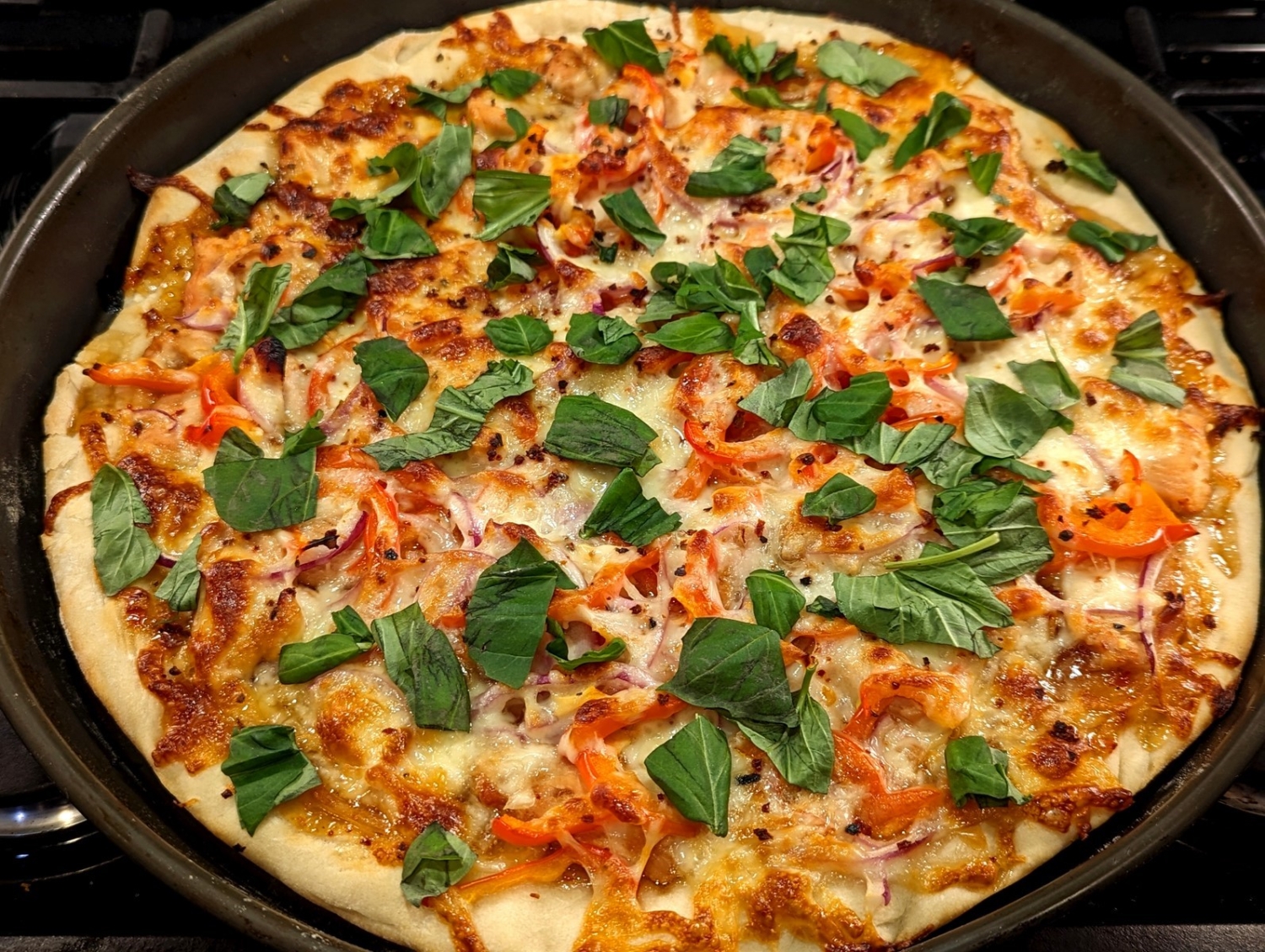 Thai Chicken Basil Pizza - Cooking Chris