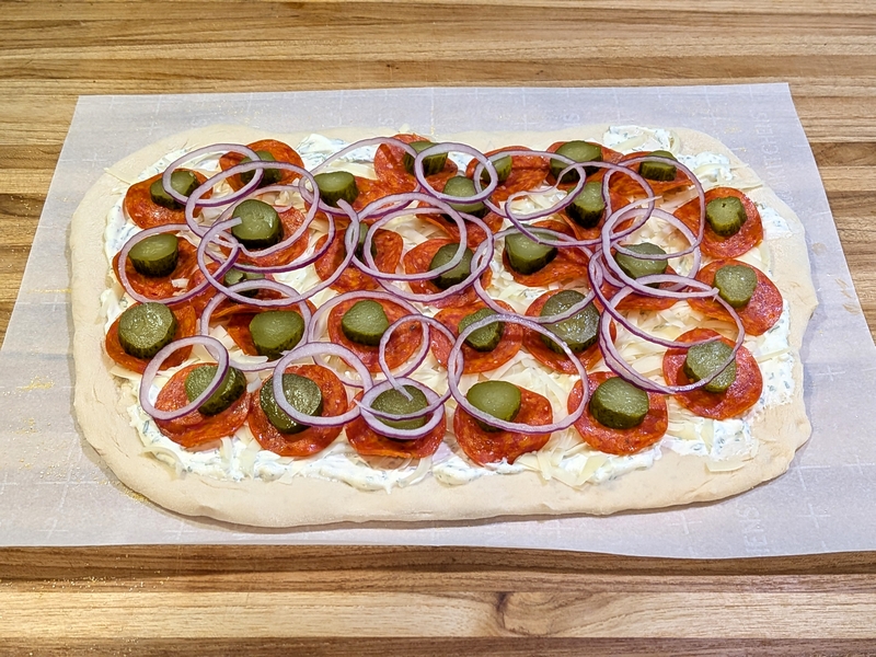 Dill Ranch Pepperoni Pickle Pizza - Cooking Chris