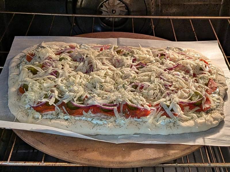 Dill Ranch Pepperoni Pickle Pizza - Cooking Chris
